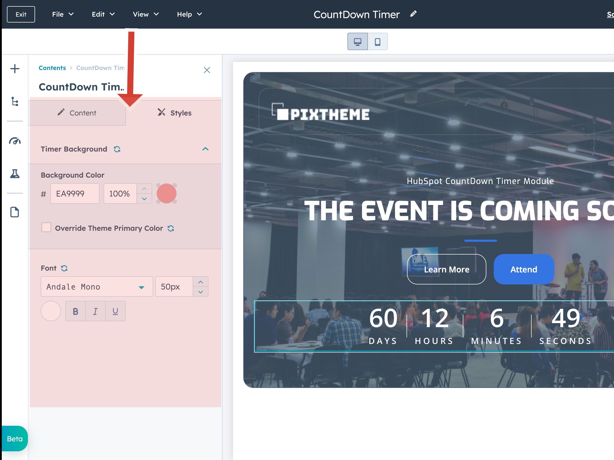 CountDown Timer Module by Pixtheme